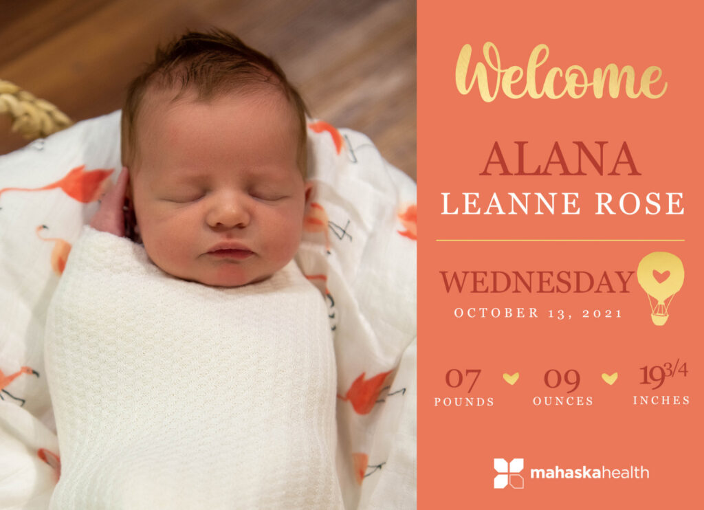 Welcome Alana Leanne Rose! - Mahaska Health