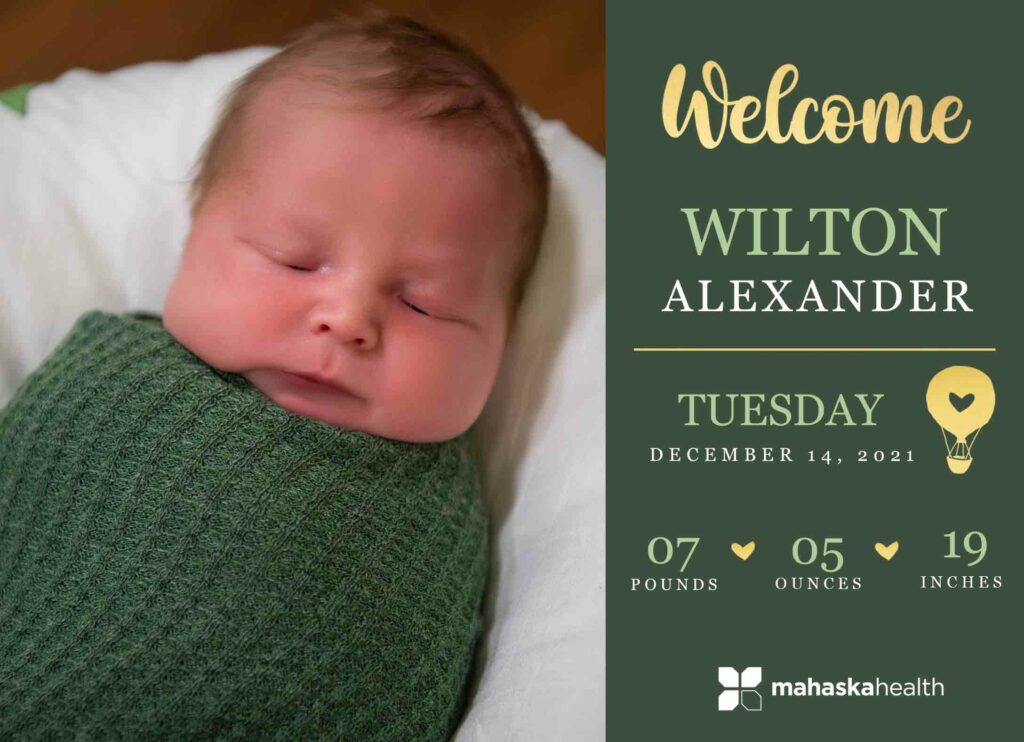 Welcome Wilton Alexander! - Mahaska Health