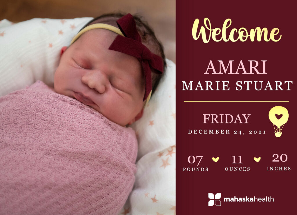 Welcome Amari Marie Stuart! - Mahaska Health