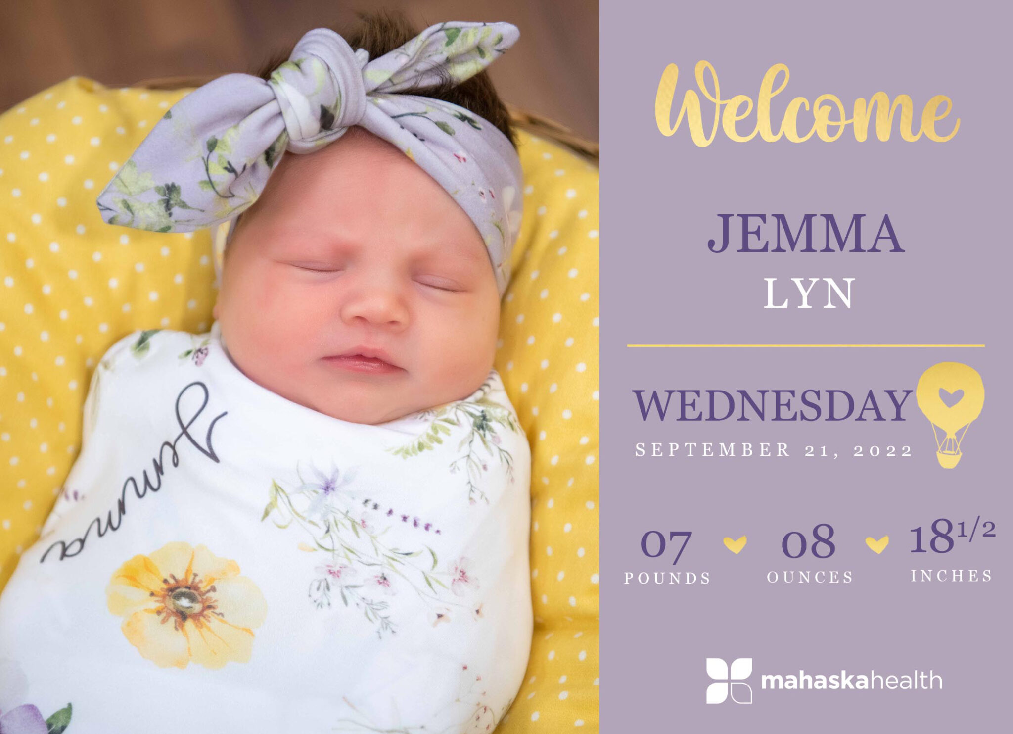 Welcome Jemma Lyn! - Mahaska Health