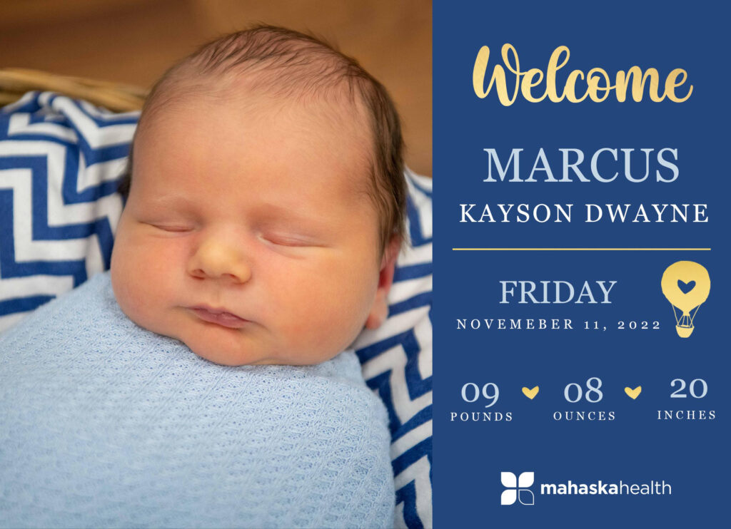 Welcome Marcus Kayson Dwayne! - Mahaska Health