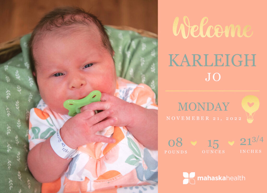 Welcome Karleigh Jo! - Mahaska Health