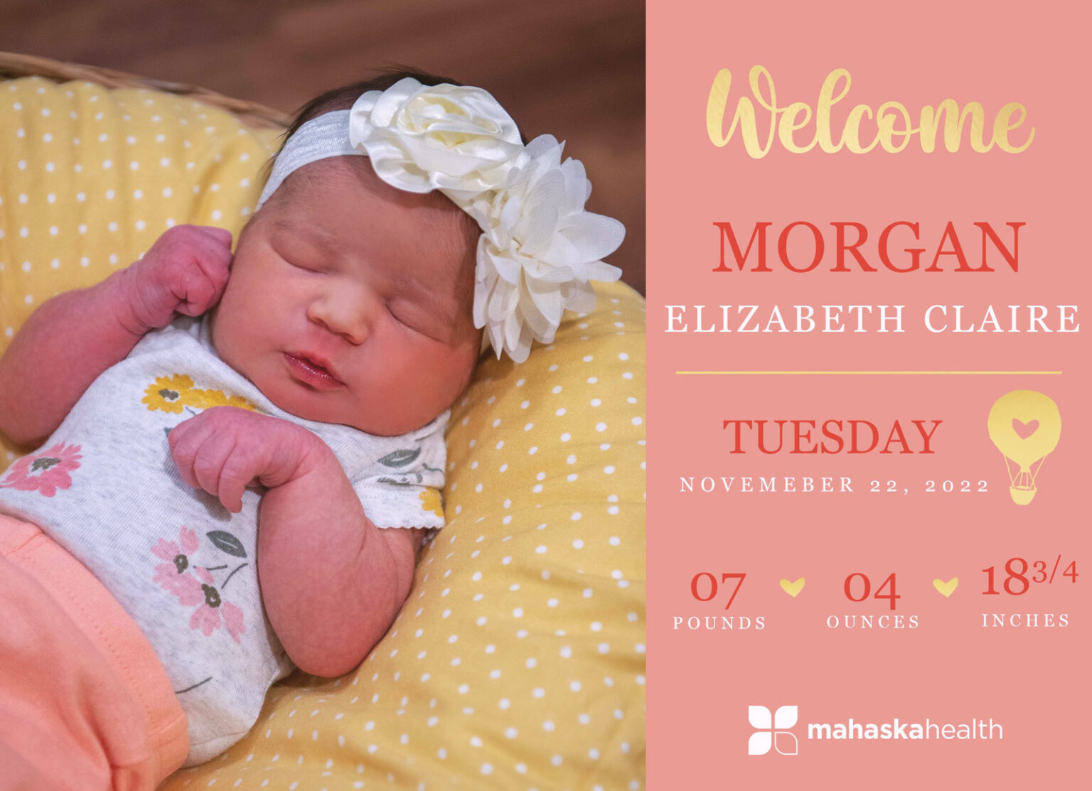Welcome Morgan Elizabeth Claire! - Mahaska Health