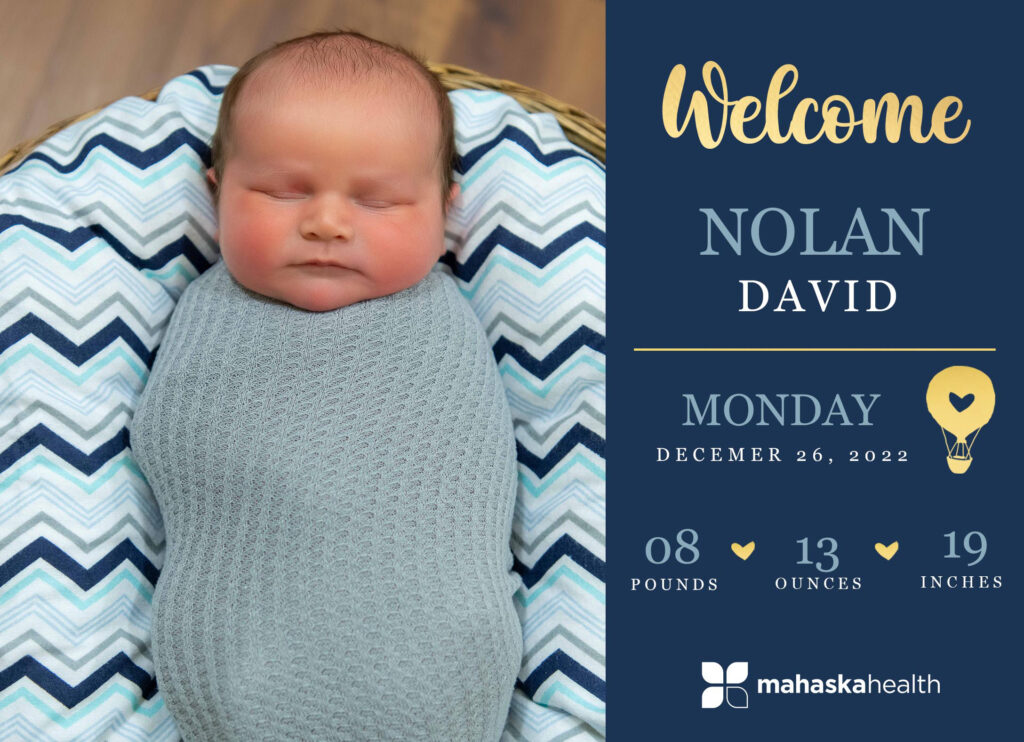 Welcome Nolan David! - Mahaska Health