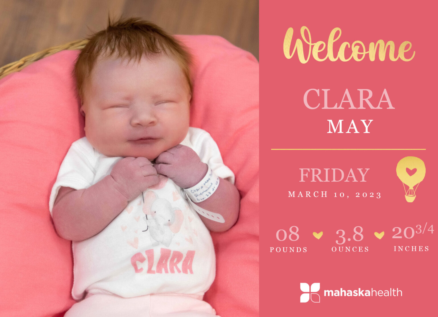 Welcome Clara May! - Mahaska Health