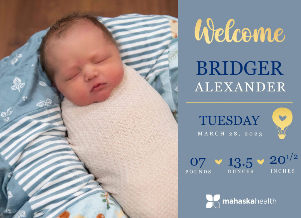 Welcome Bridger Alexander! - Mahaska Health