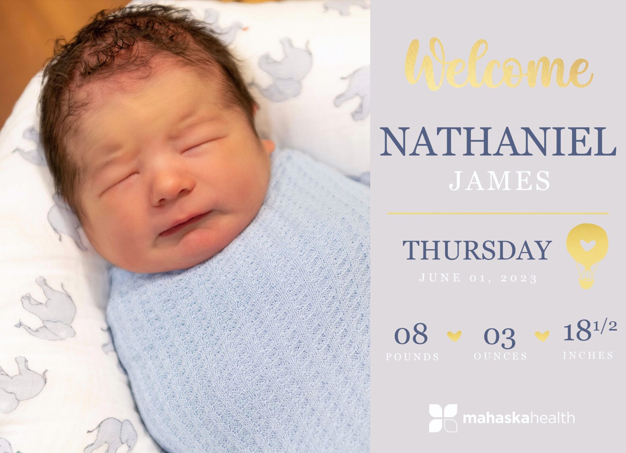 Welcome Nathaniel James! - Mahaska Health