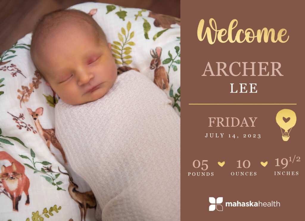 Welcome Archer Lee! - Mahaska Health