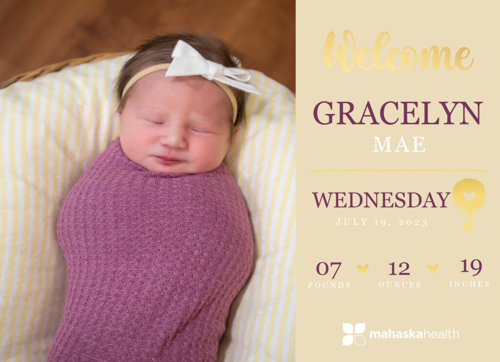 Welcome Gracelyn Mae! - Mahaska Health