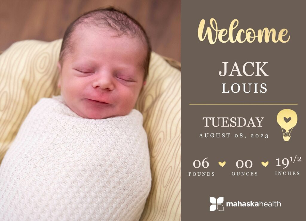 Welcome Jack Louis! - Mahaska Health