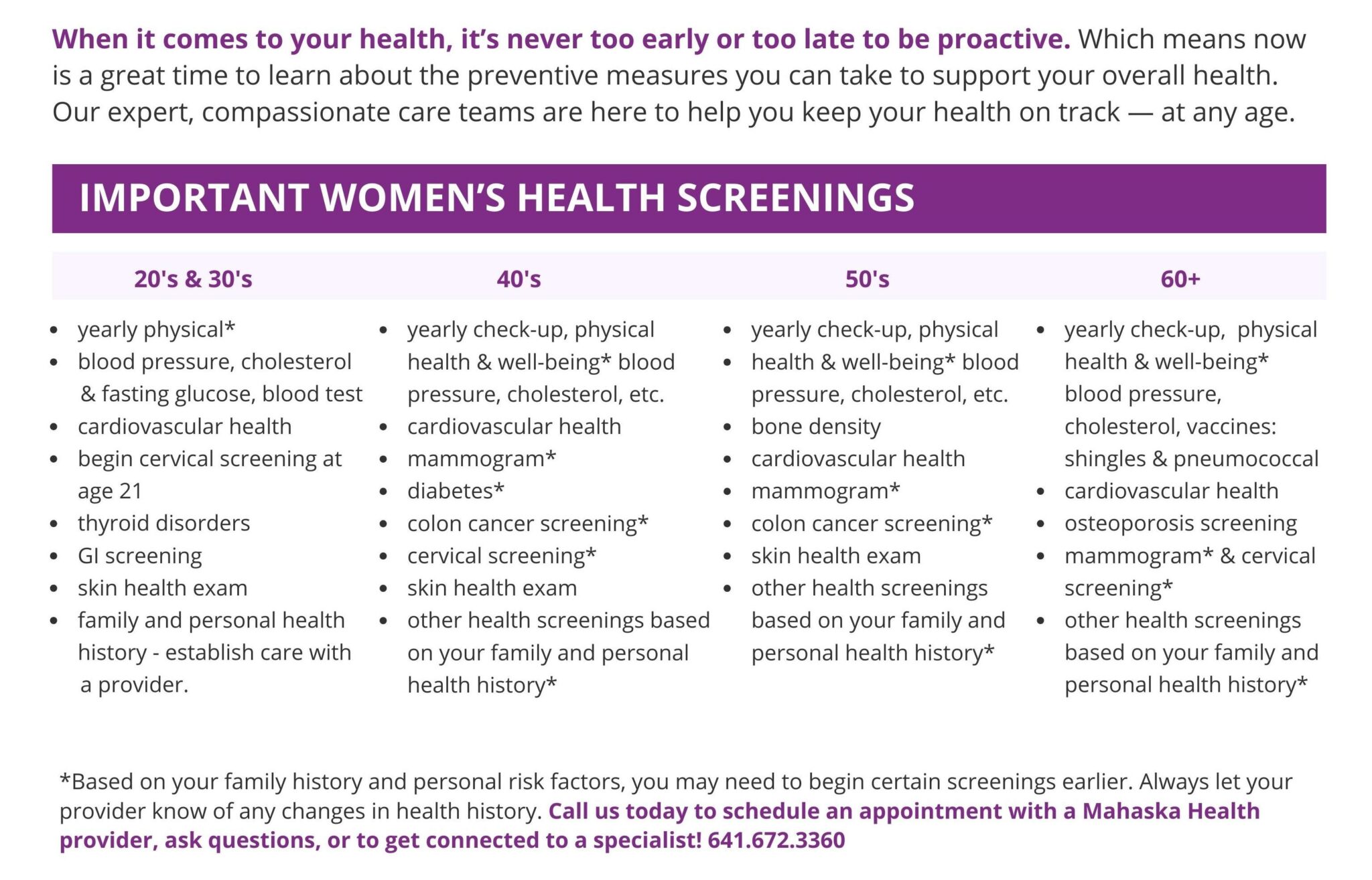 Women's Health - Mahaska Health