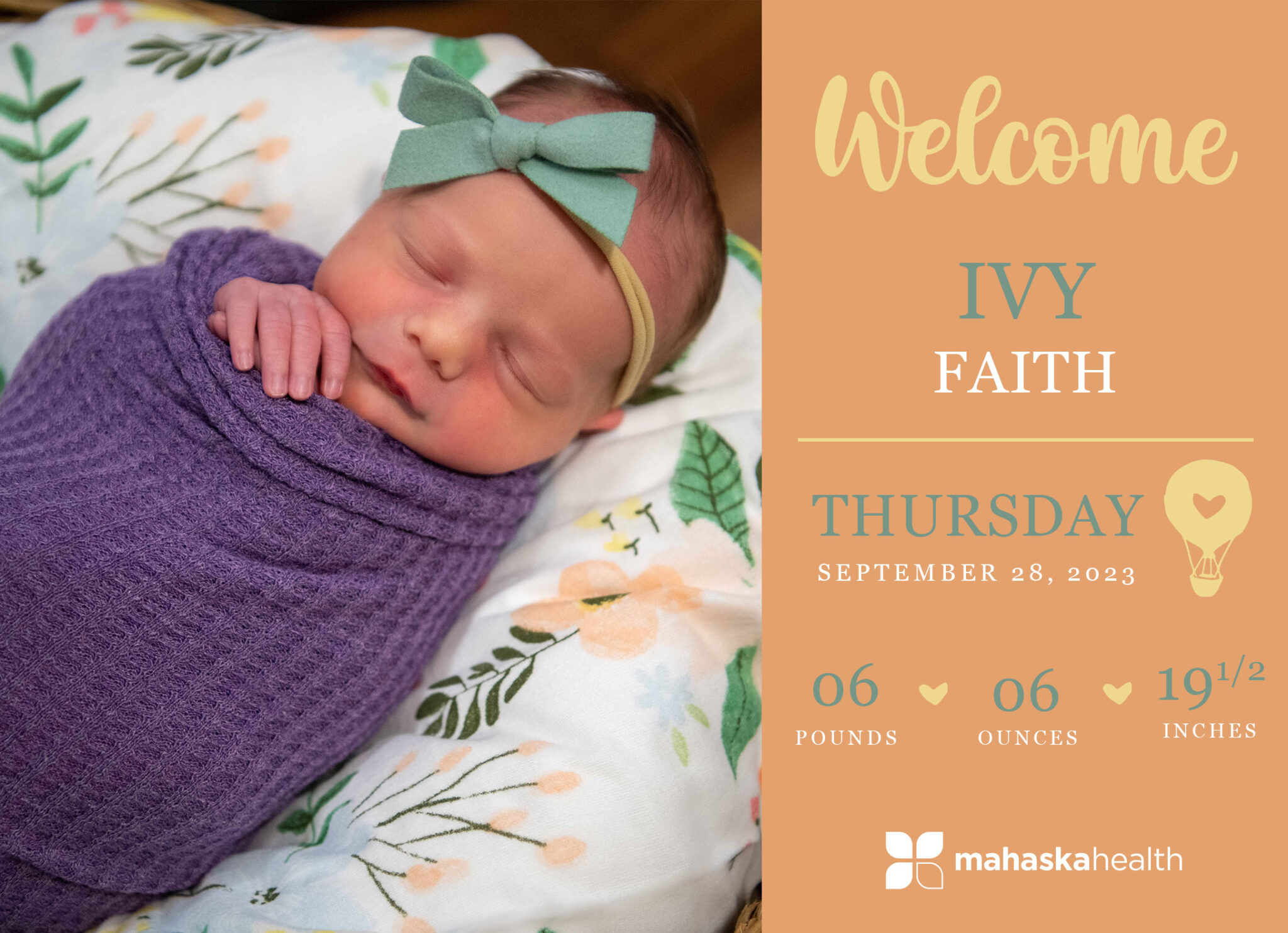 Welcome Ivy Faith! - Mahaska Health