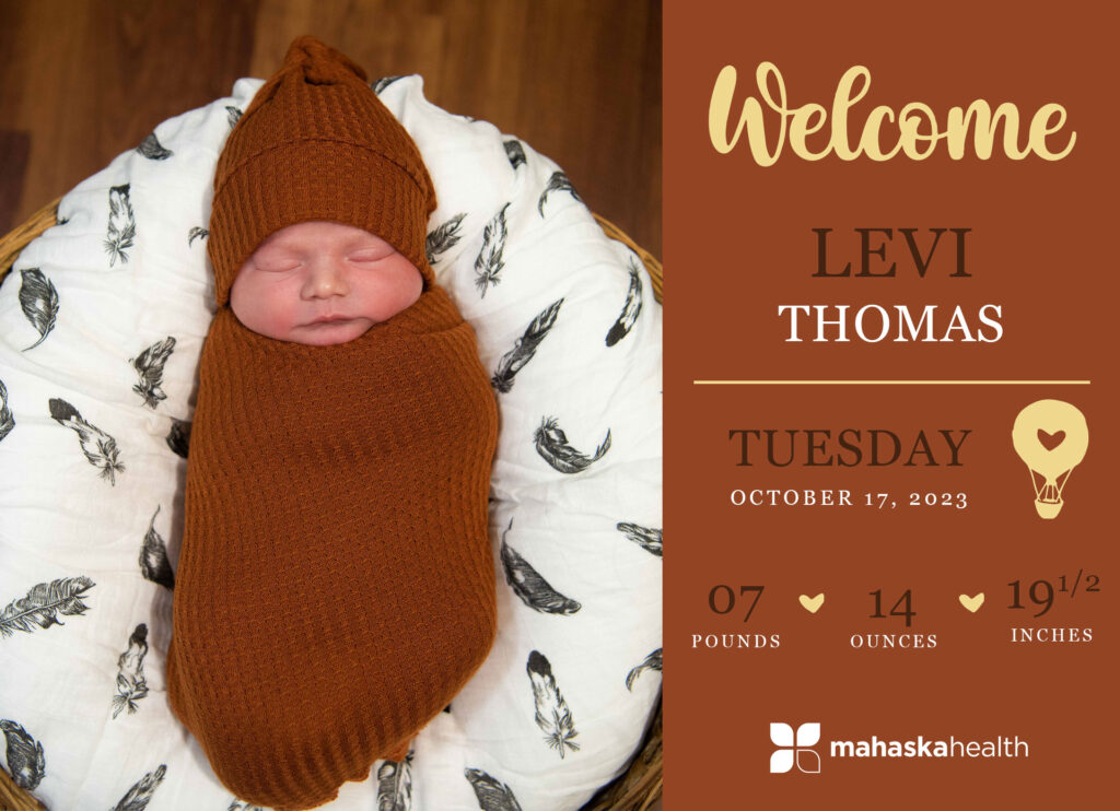 Welcome Levi Thomas! - Mahaska Health