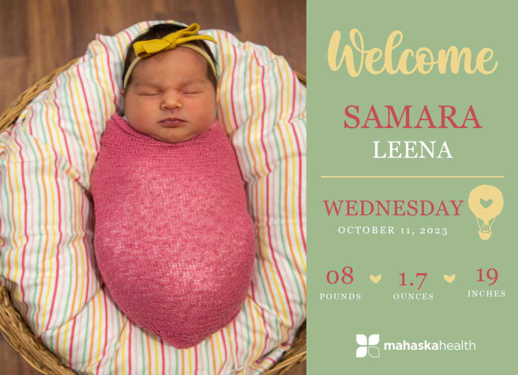Welcome Samara Leena! - Mahaska Health