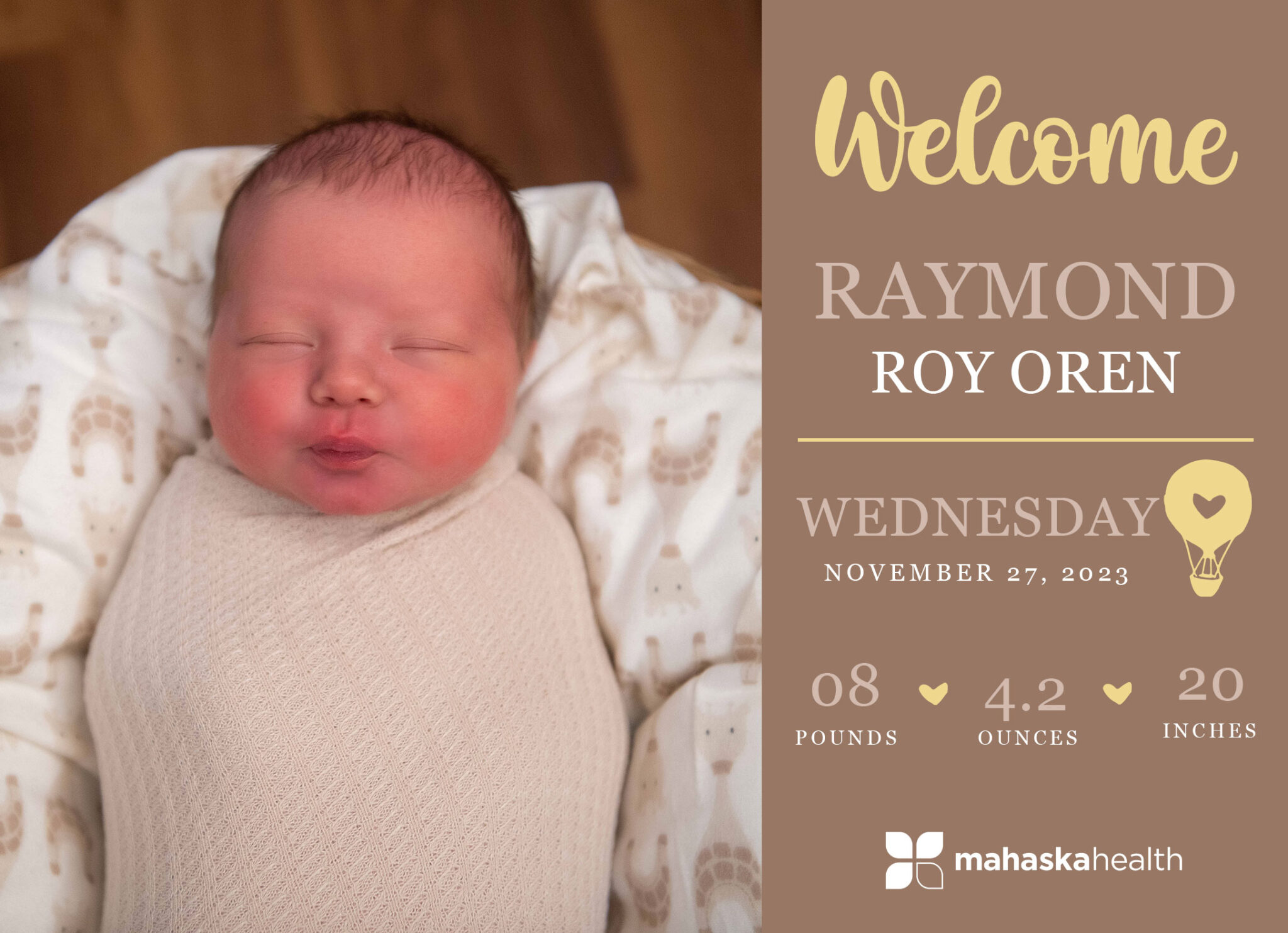Welcome Raymond Roy Oren! - Mahaska Health