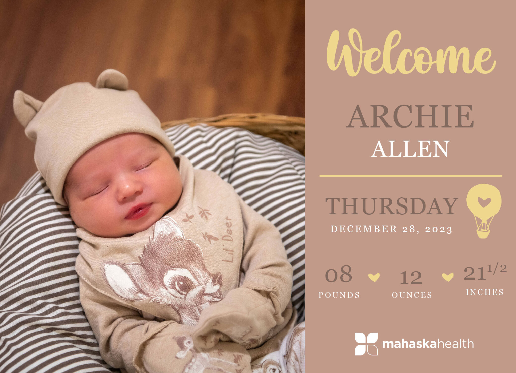 Welcome Archie Allen! - Mahaska Health