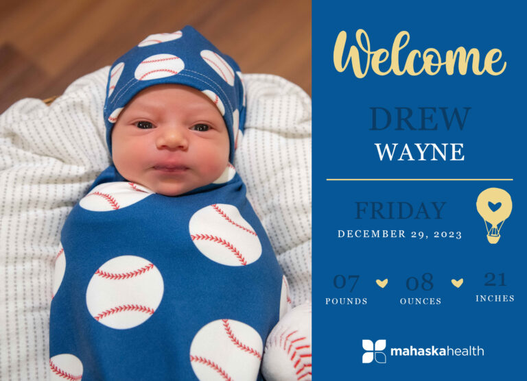 Welcome Drew Wayne! - Mahaska Health