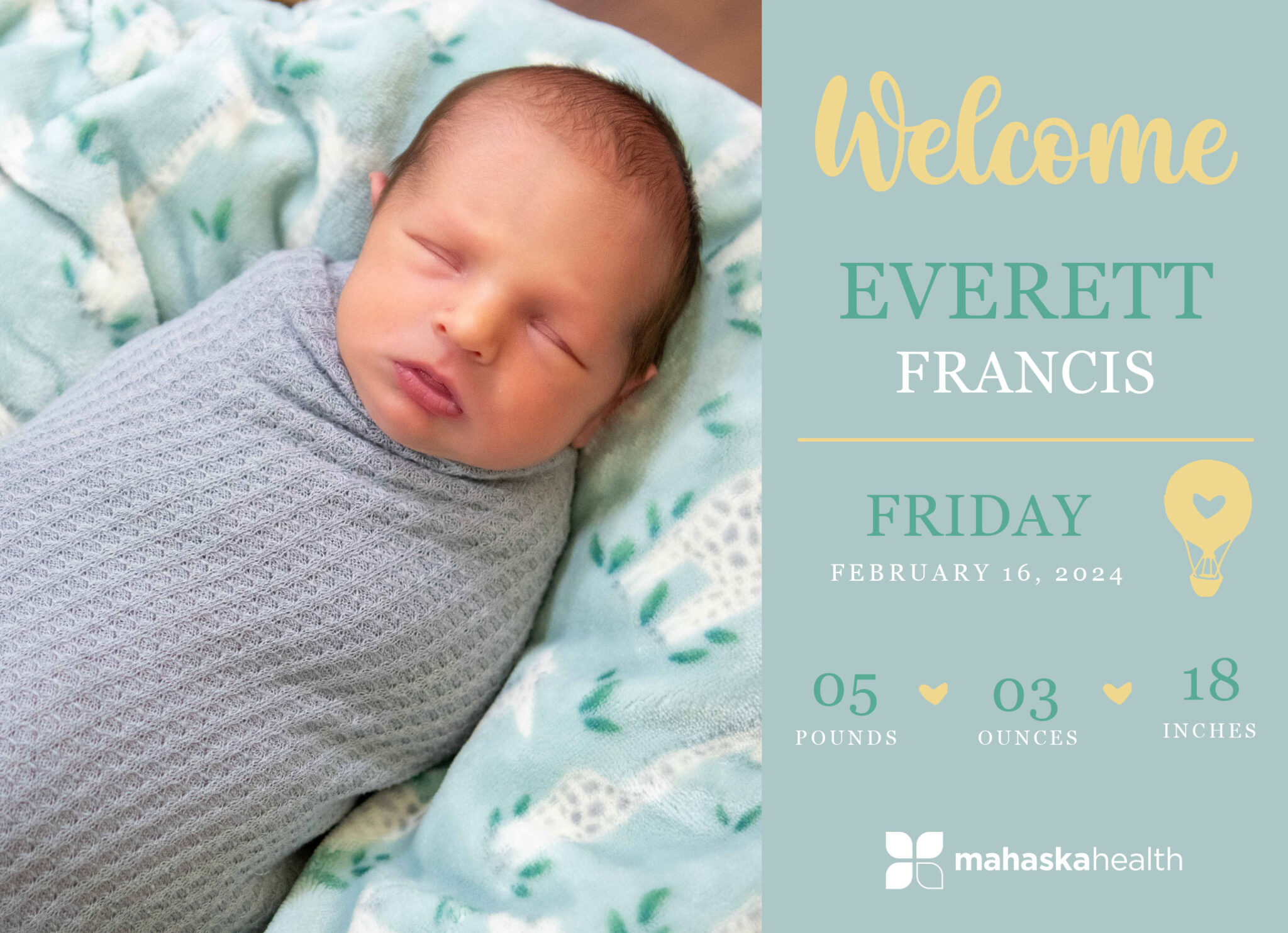 Welcome Everett Francis! - Mahaska Health