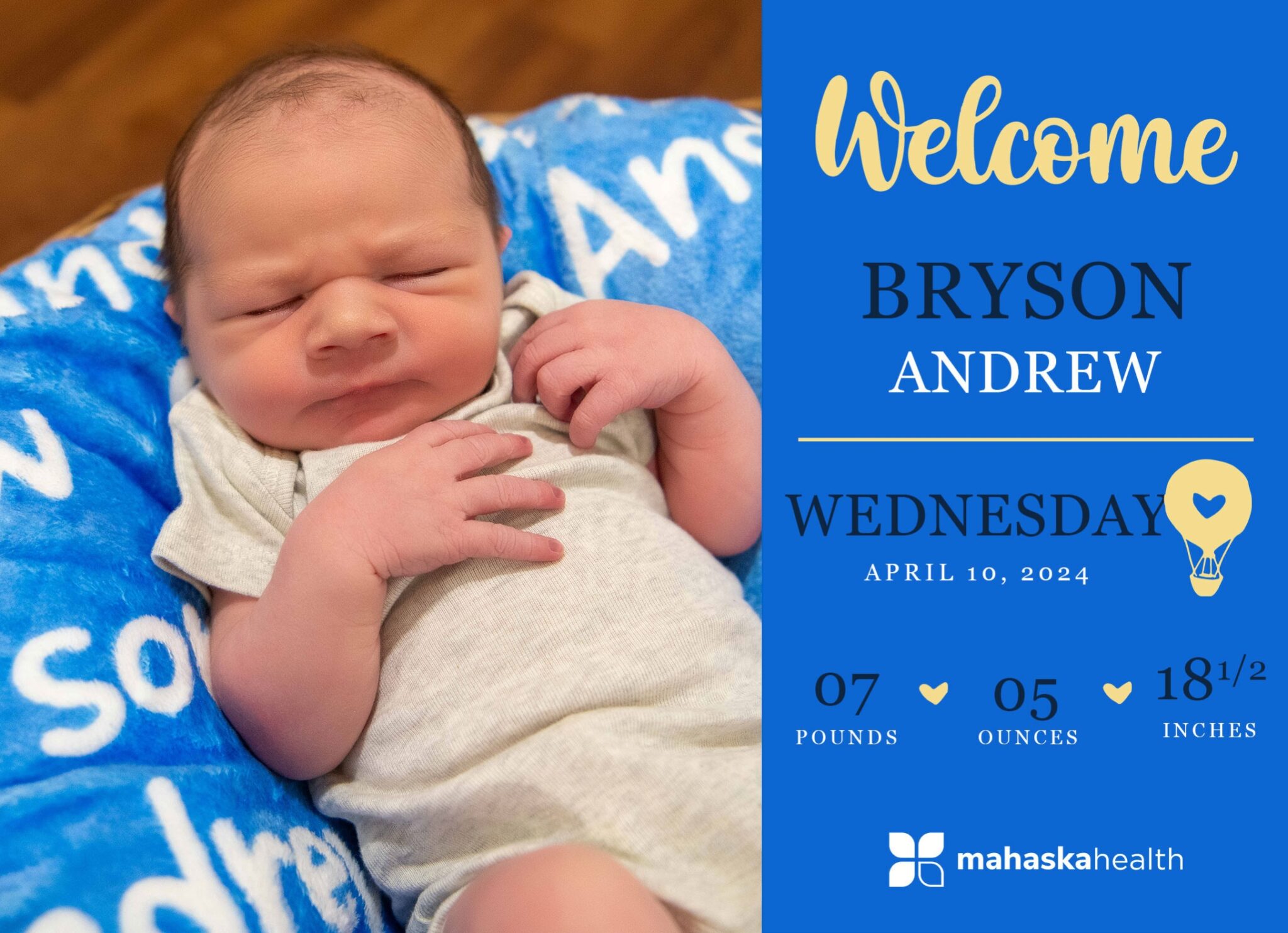Welcome Bryson Andrew! - Mahaska Health