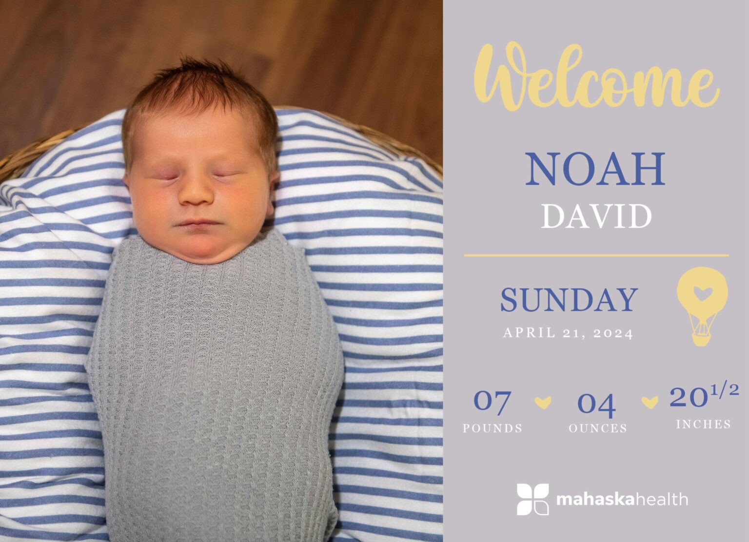 Welcome Noah David! - Mahaska Health