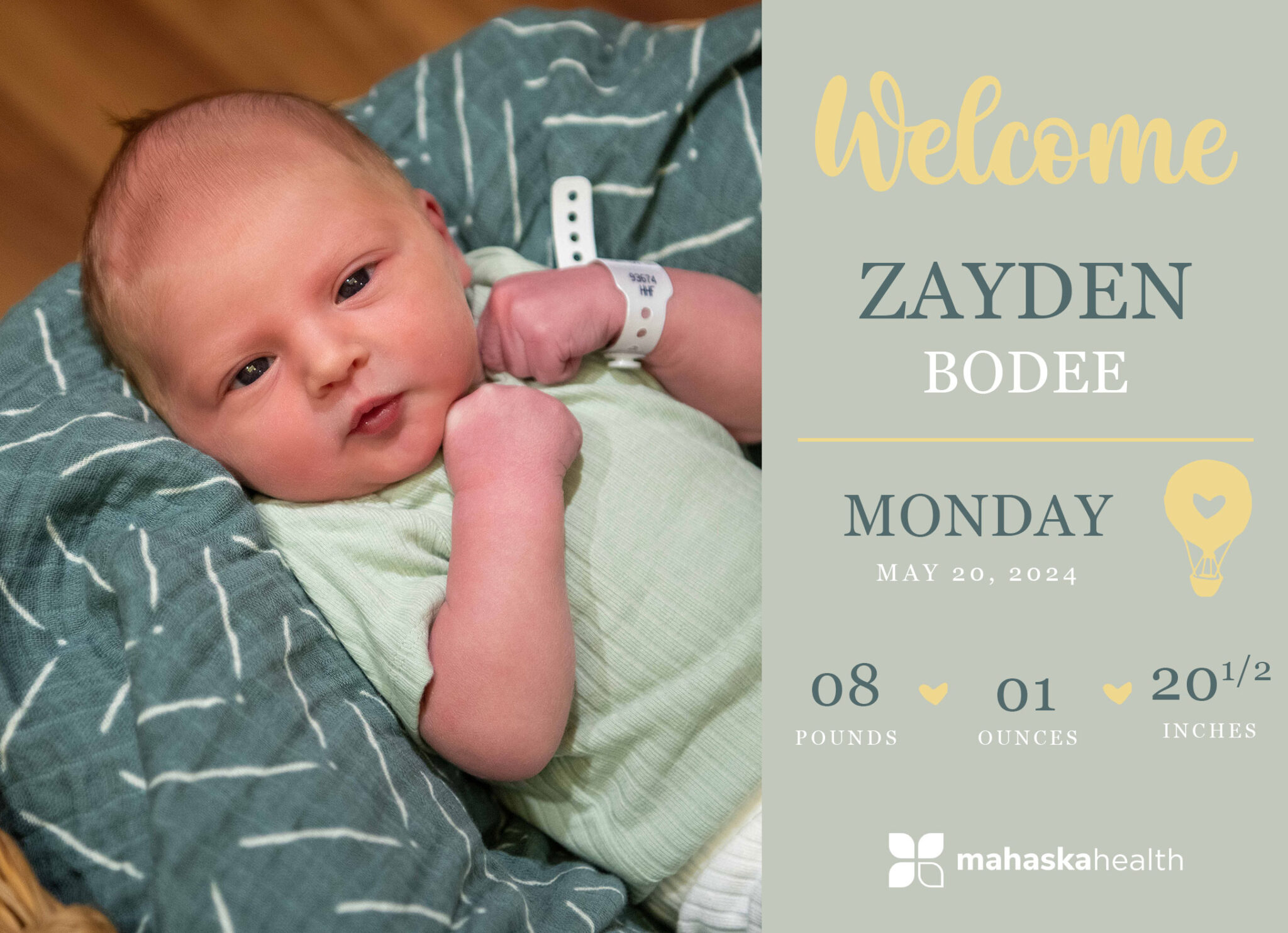 Welcome Zayden Bodee! - Mahaska Health