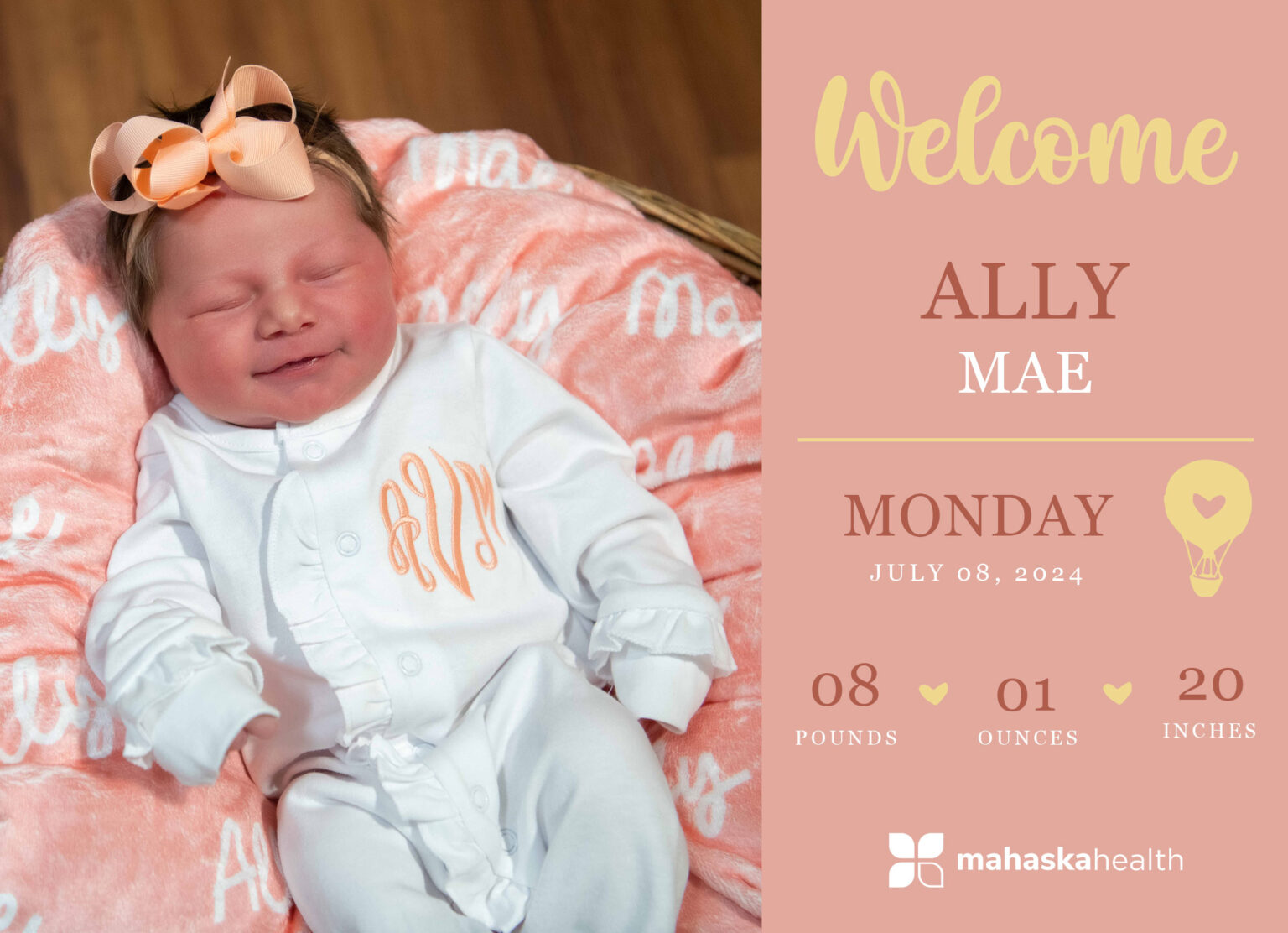 Welcome Ally Mae! - Mahaska Health