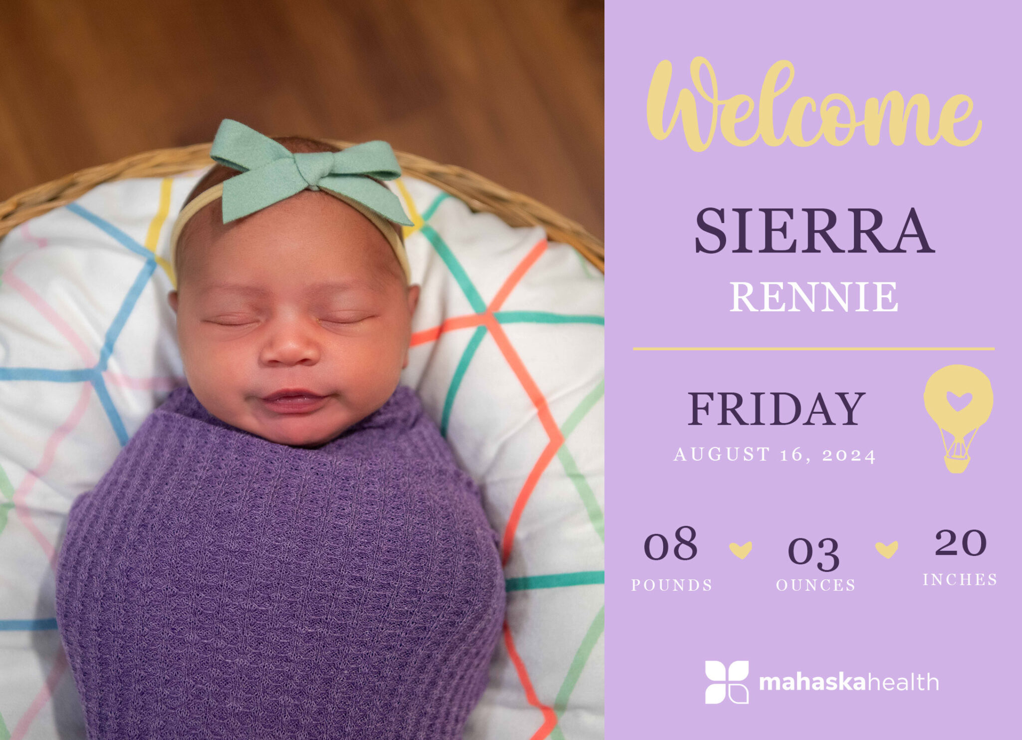 Welcome Sierra Rennie! - Mahaska Health