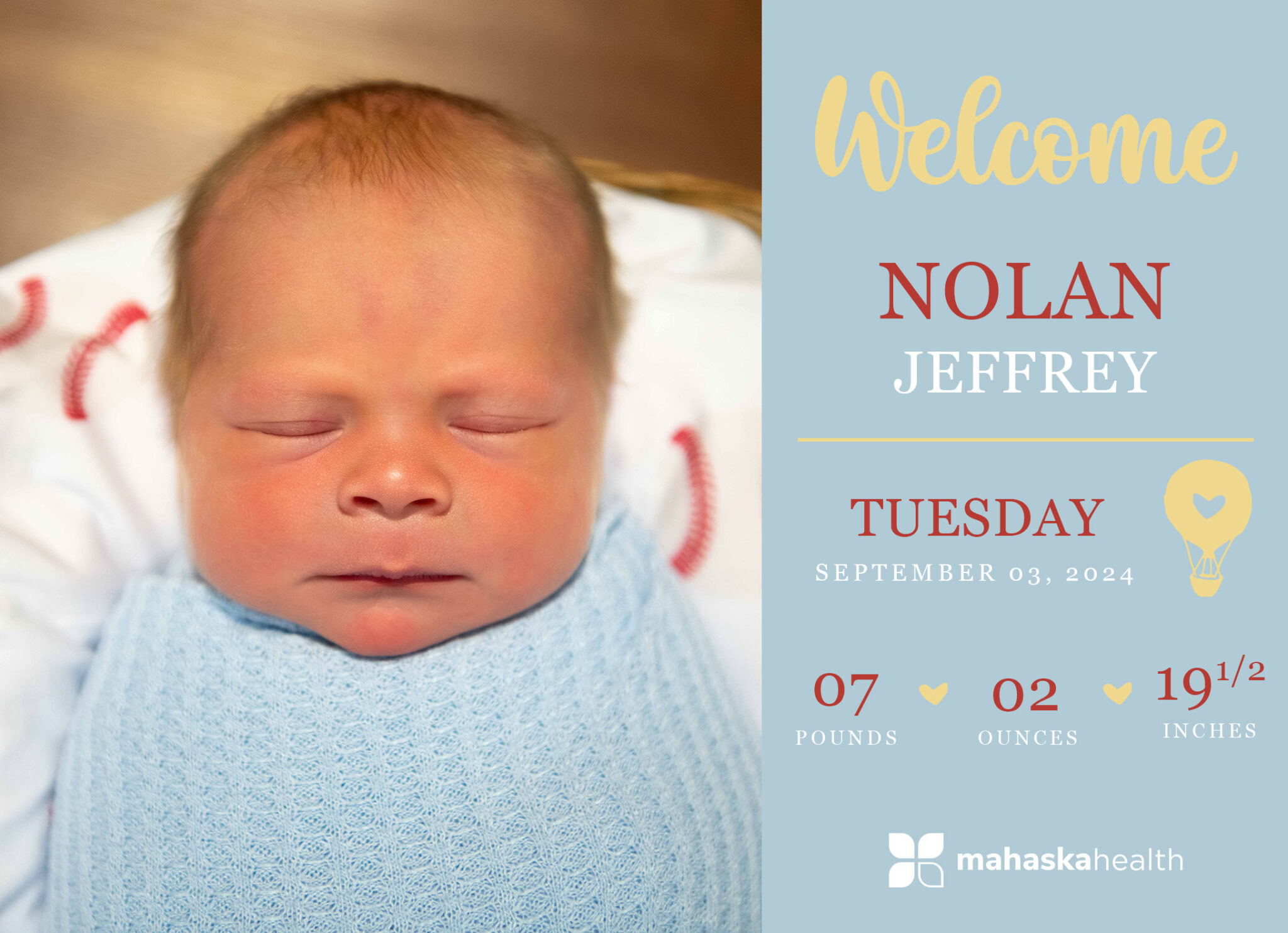 Welcome Nolan Jeffrey! - Mahaska Health