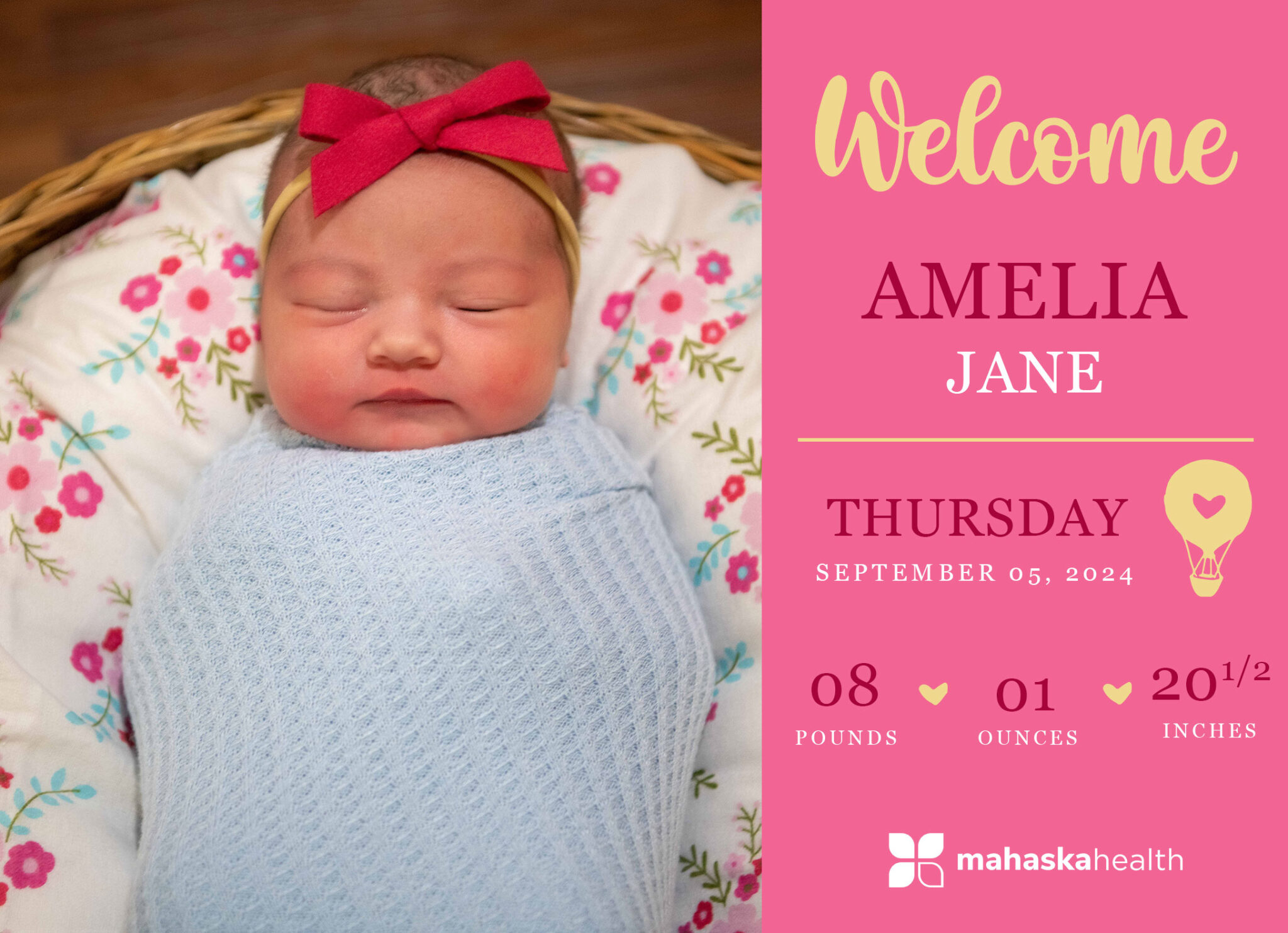 Welcome Amelia Jane! - Mahaska Health