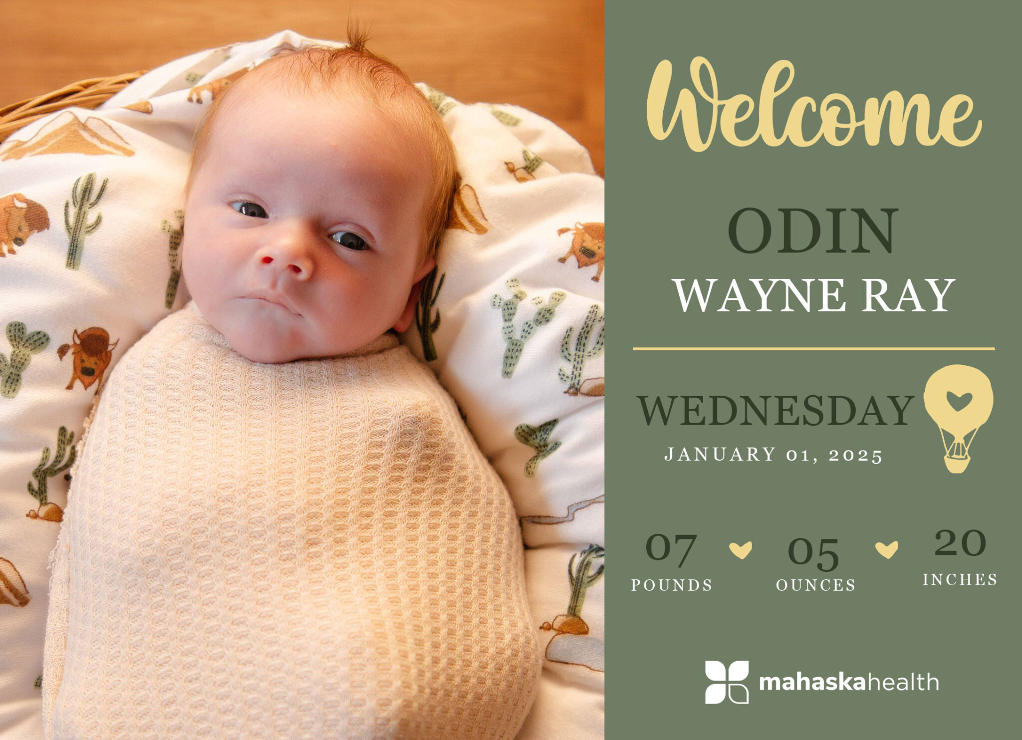 Welcome Odin Wayne Ray! - Mahaska Health