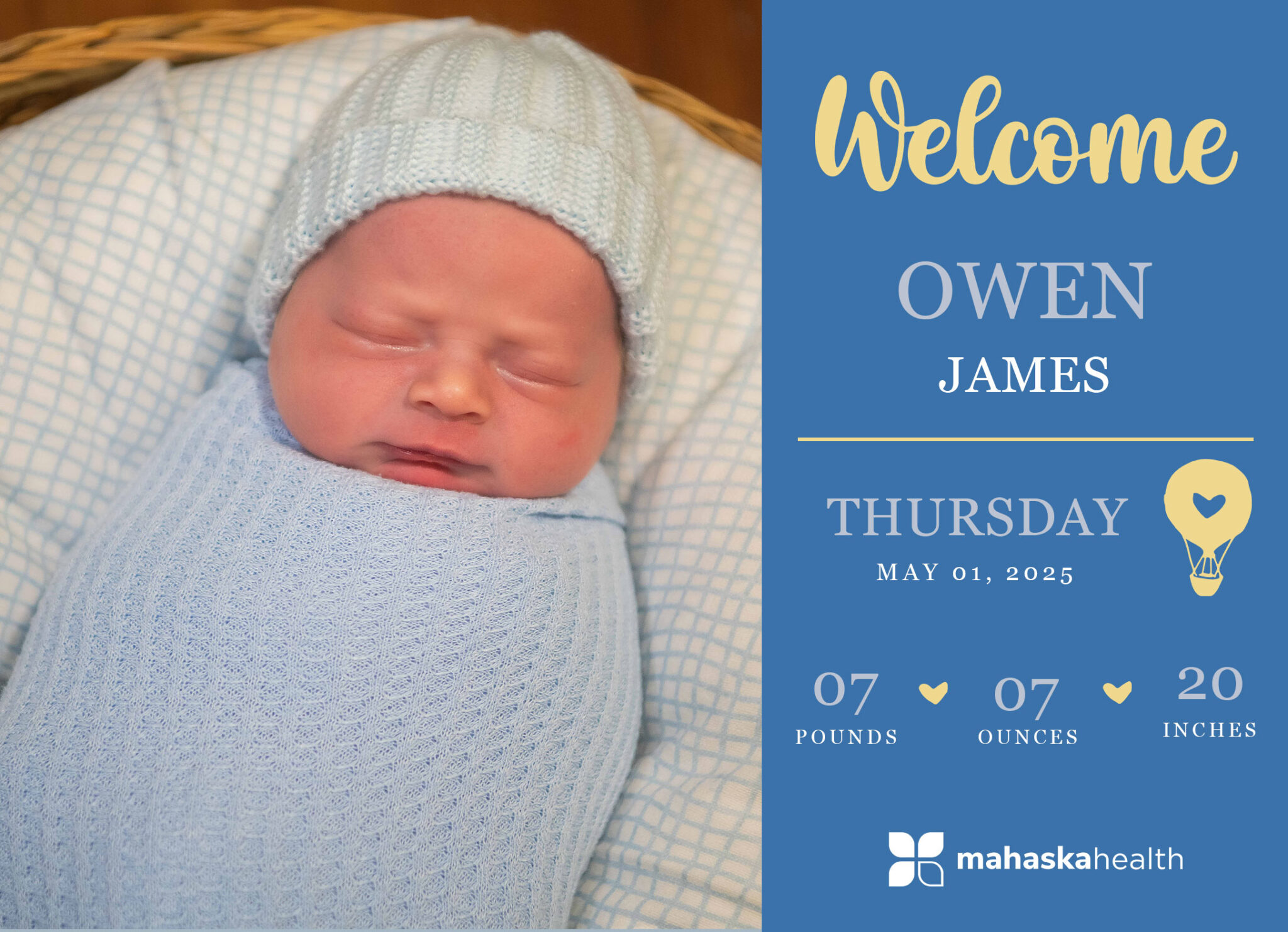 Welcome Owen James! - Mahaska Health