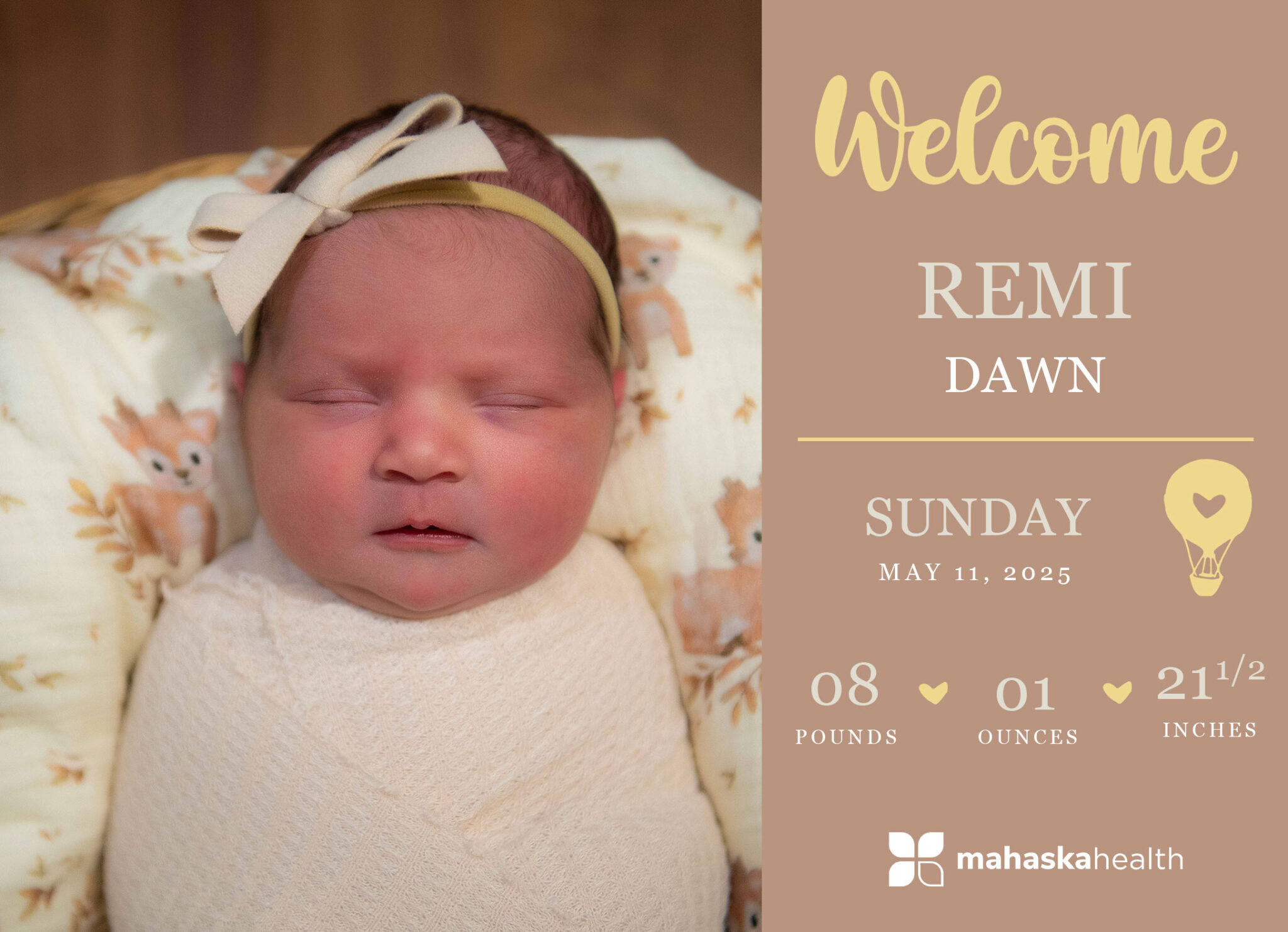 Welcome Remi Dawn! - Mahaska Health