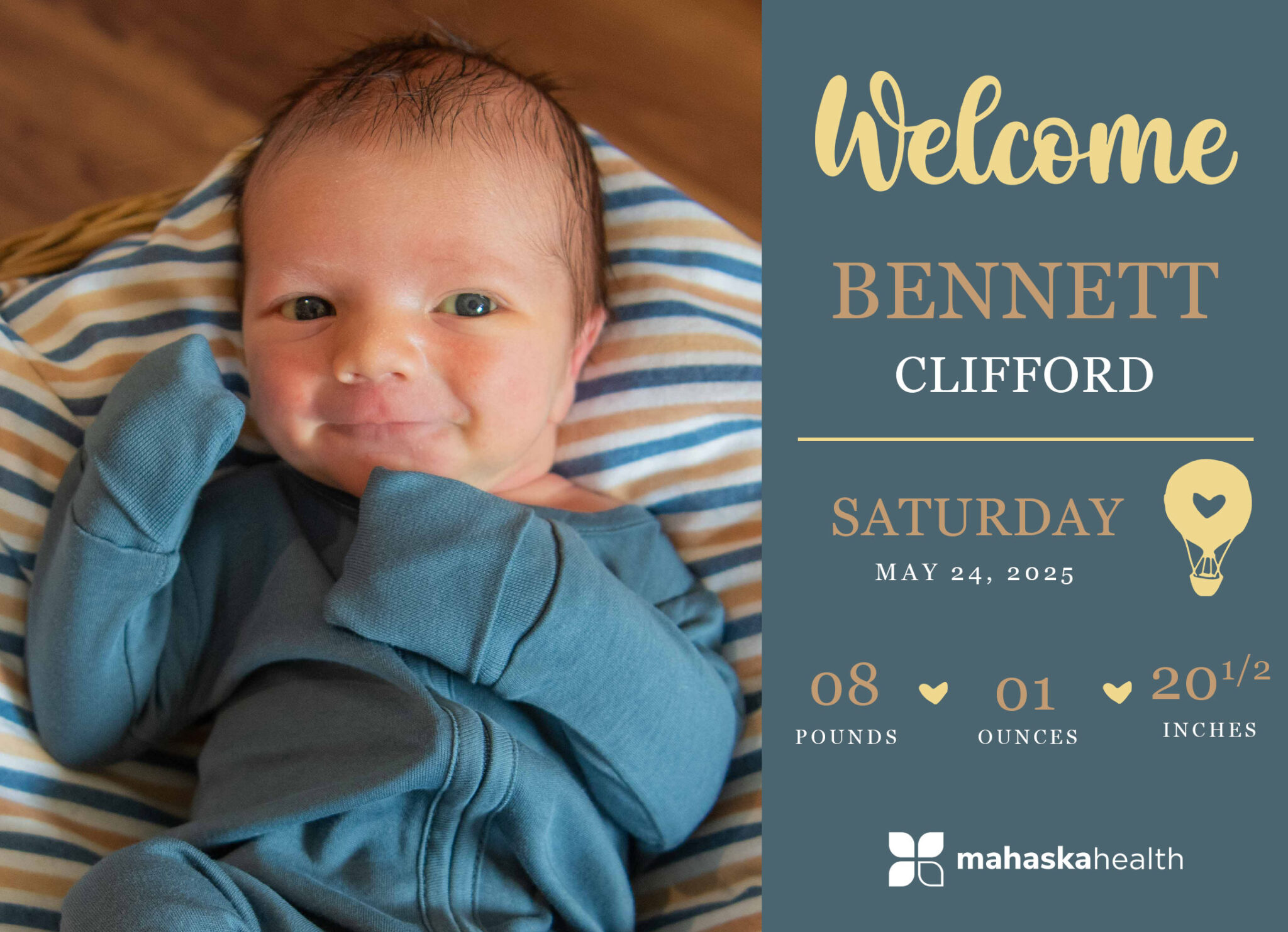 Welcome Bennett Clifford! - Mahaska Health