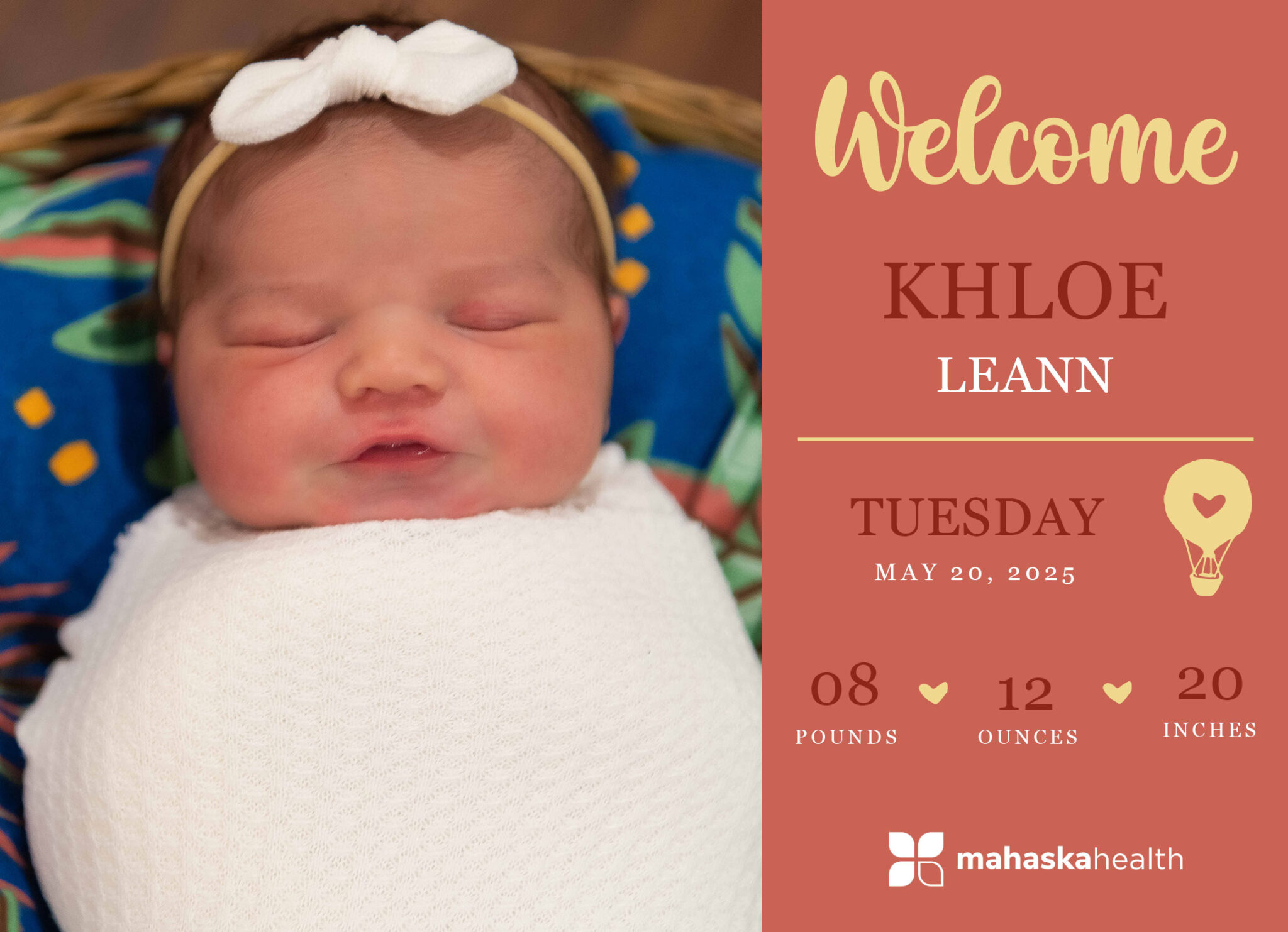 Welcome Khloe Leann! - Mahaska Health