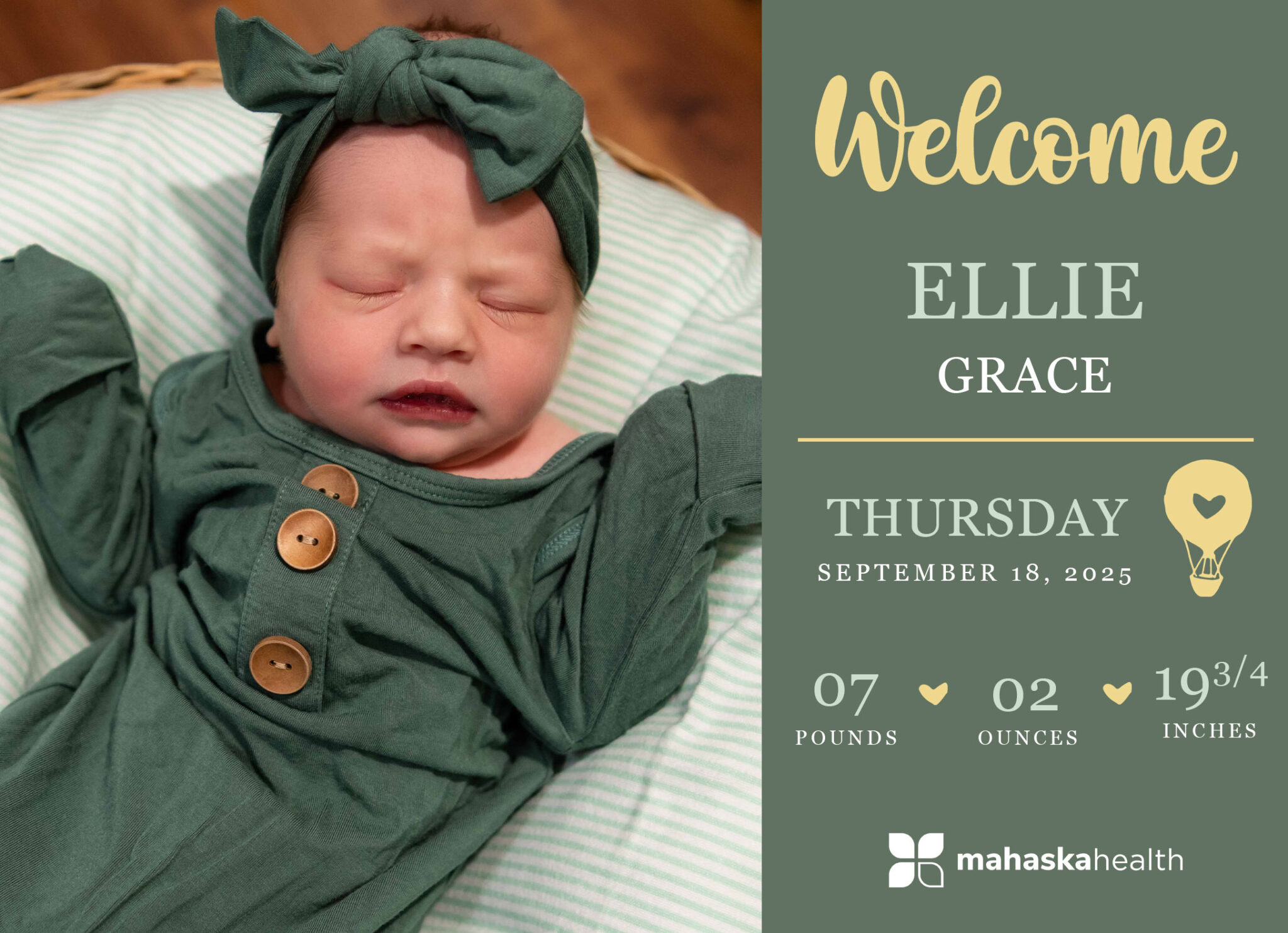 Welcome Ellie Grace! - Mahaska Health