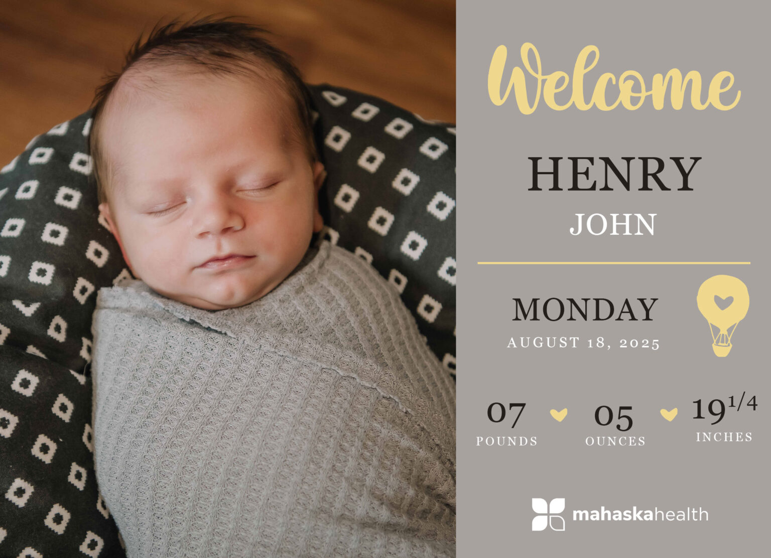 Welcome Henry John! - Mahaska Health