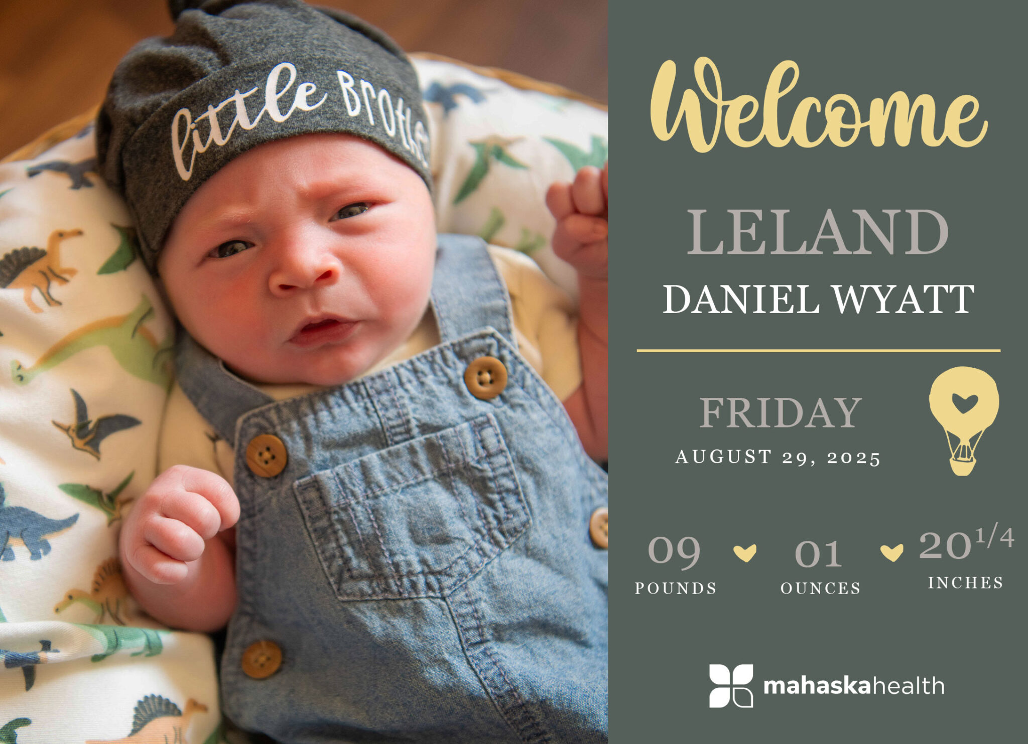 Welcome Leland Daniel Wyatt! - Mahaska Health
