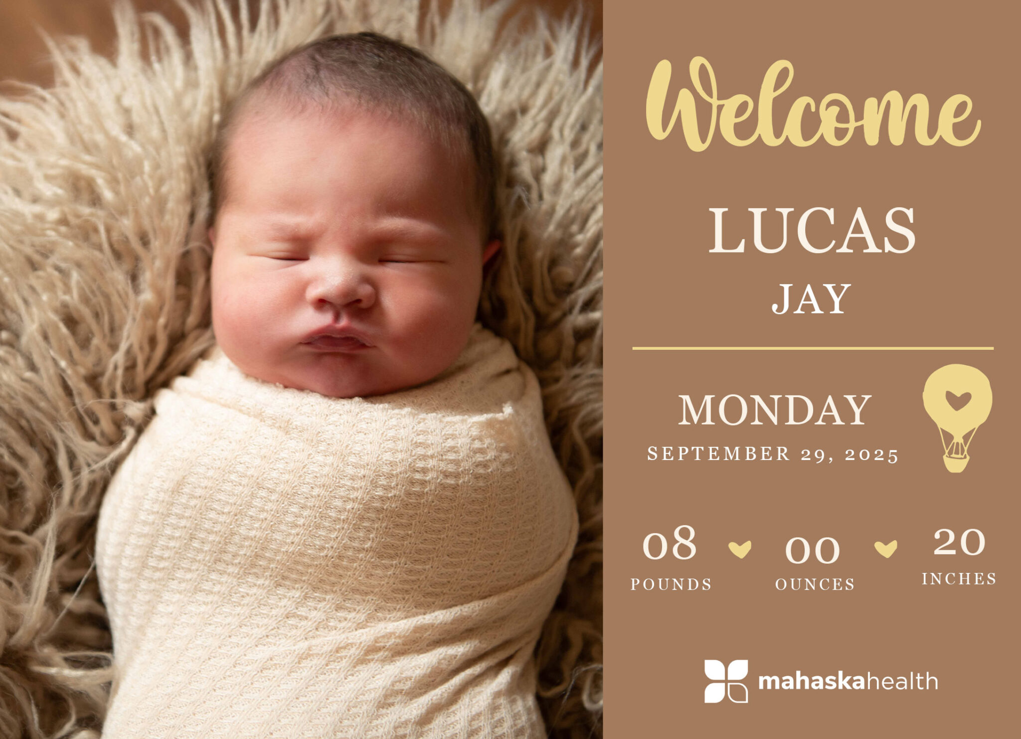 Welcome Lucas Jay! - Mahaska Health