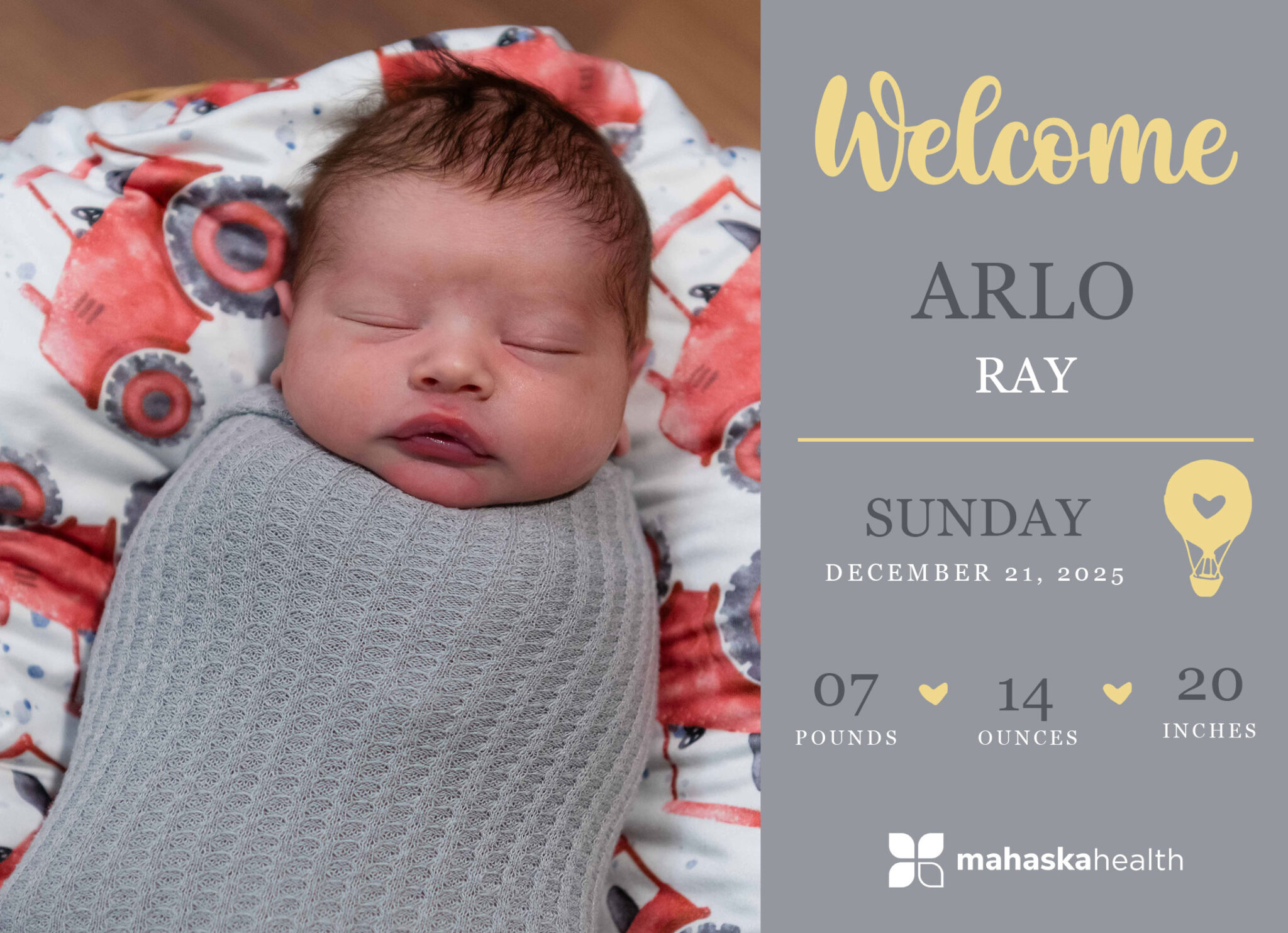 Welcome Arlo Ray! - Mahaska Health