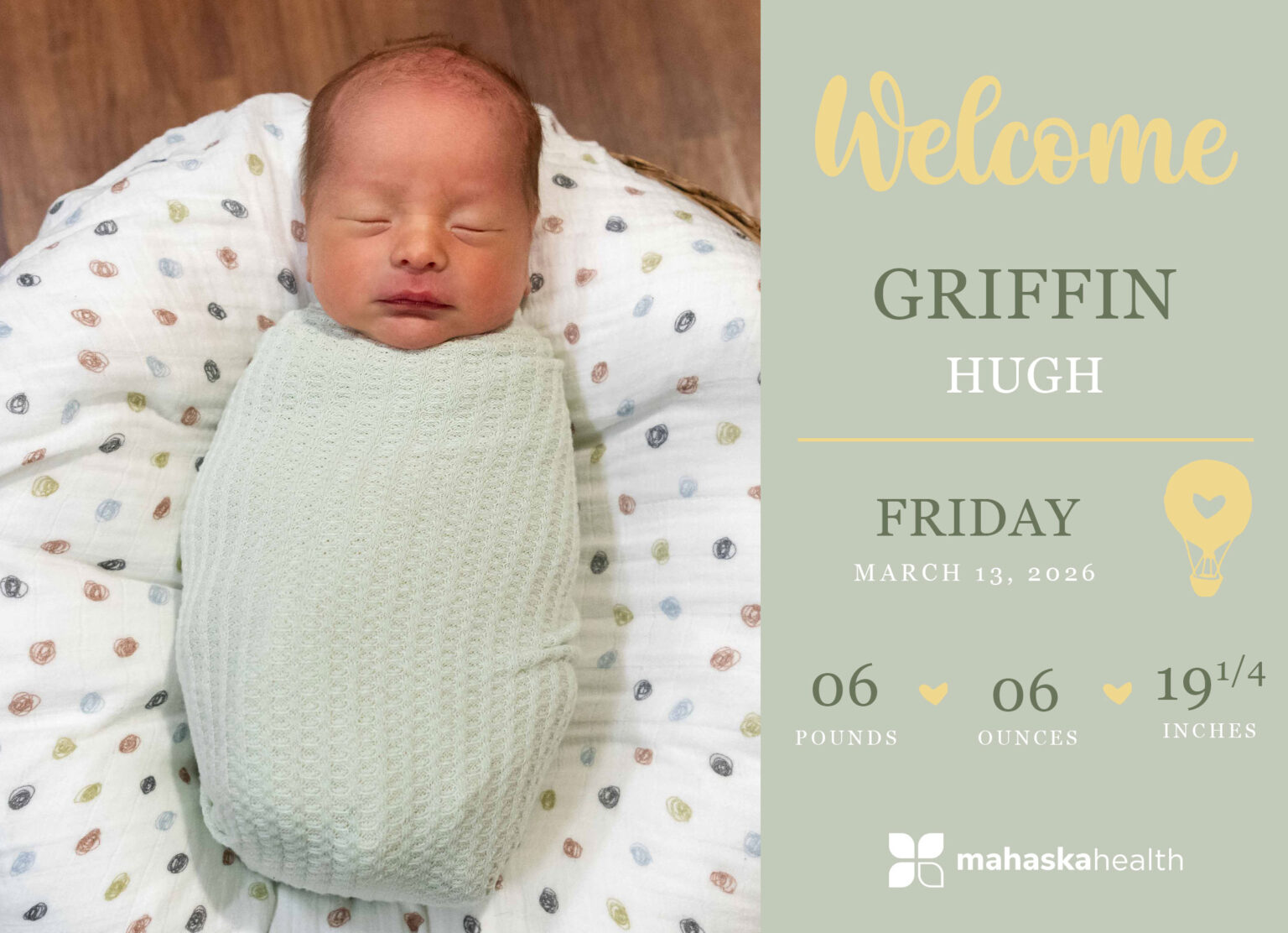 Welcome Griffin Hugh! - Mahaska Health