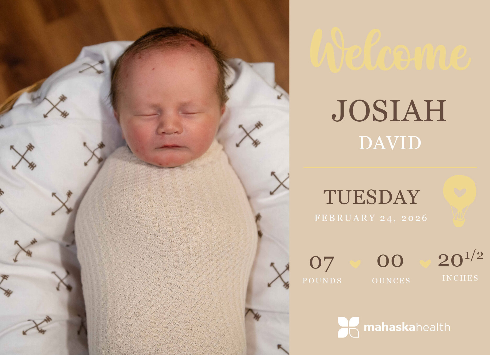 Welcome Josiah David! - Mahaska Health
