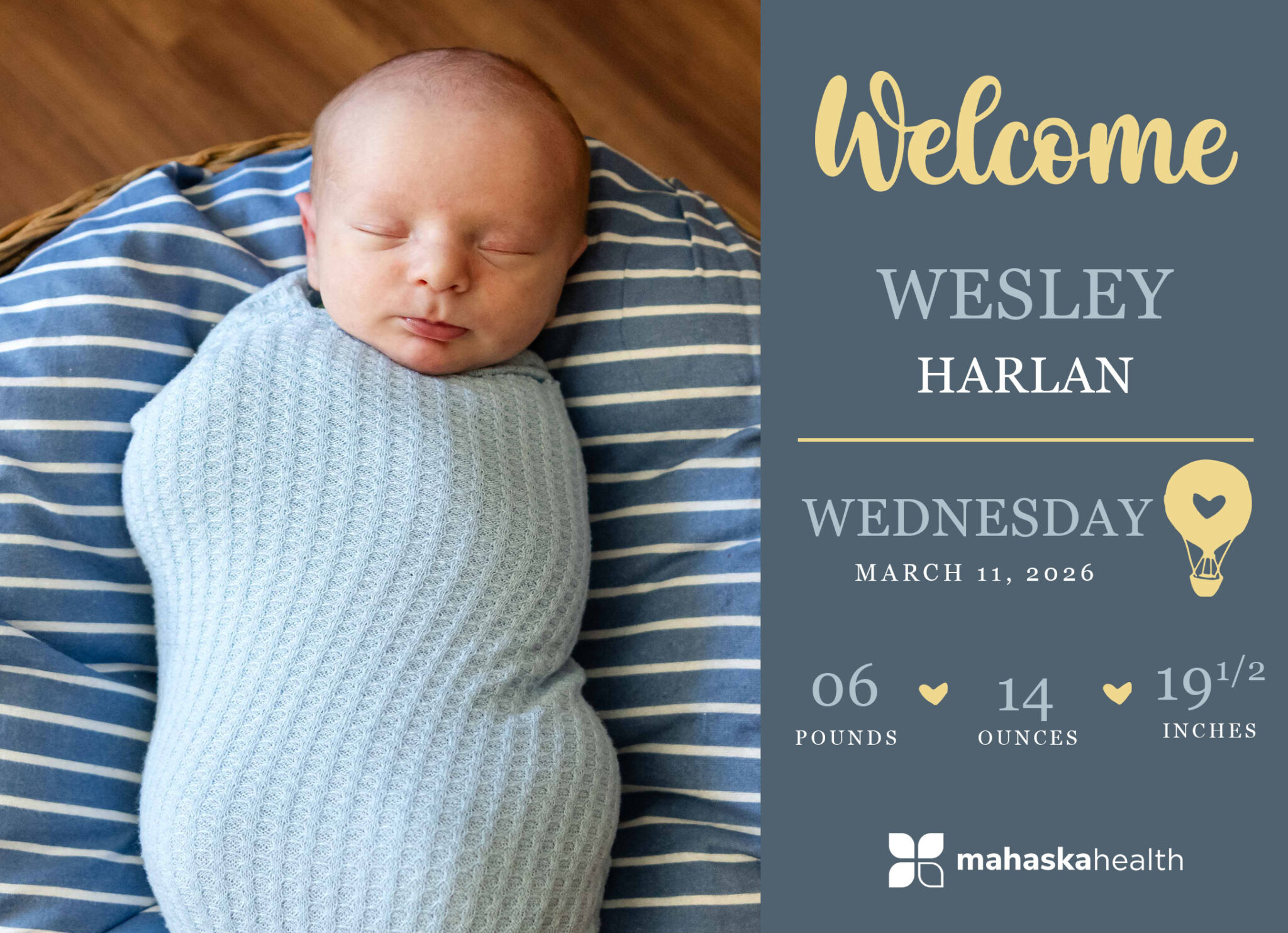Welcome Wesley Harlan! - Mahaska Health